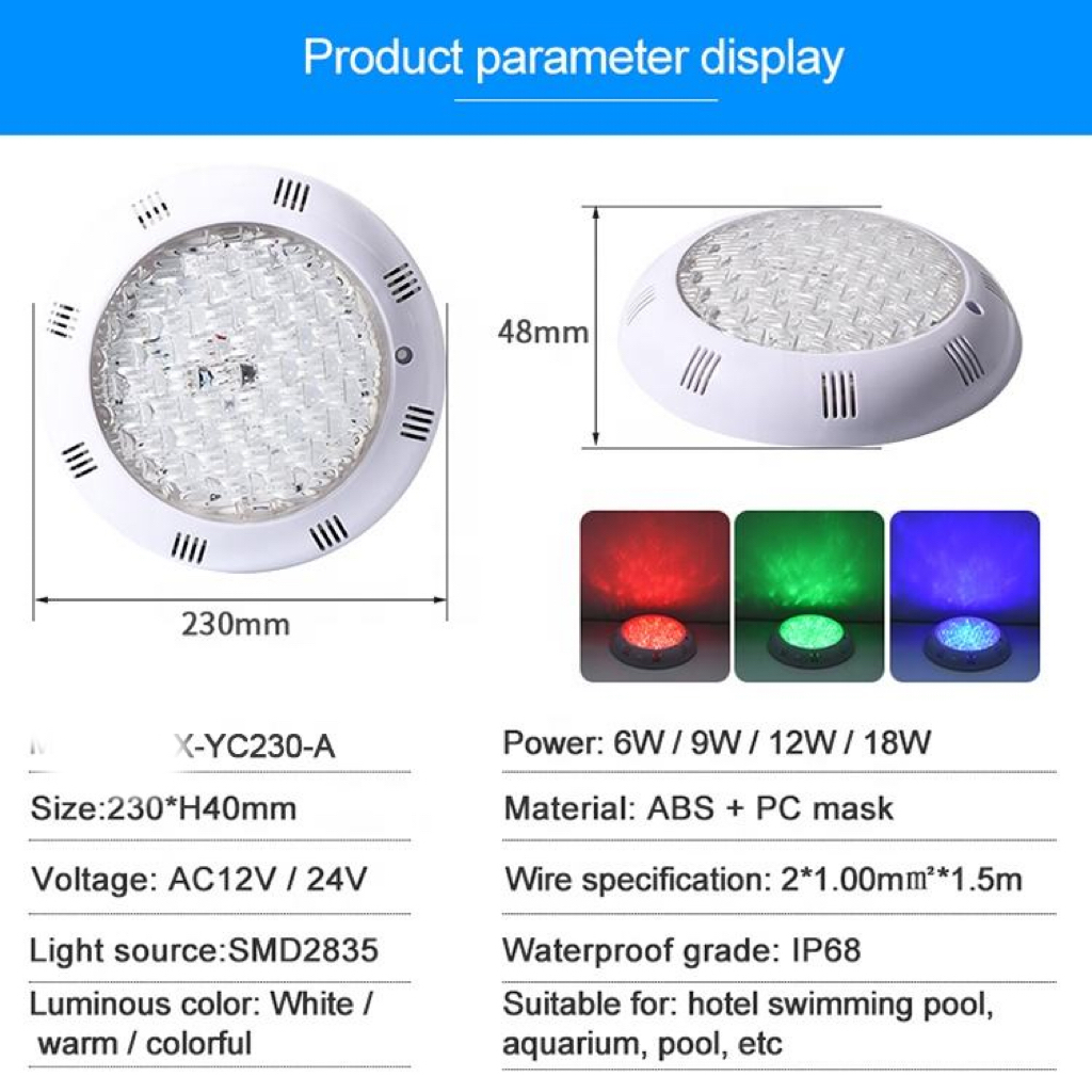 LED swimming pool light YC-230 - Nafez Tabanja
